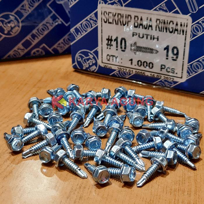 Jual Baut Kanal Baja Ringan #10 x 19 1,9cm 100 bj / Baut Drilling Roofing - Kota Makassar ...