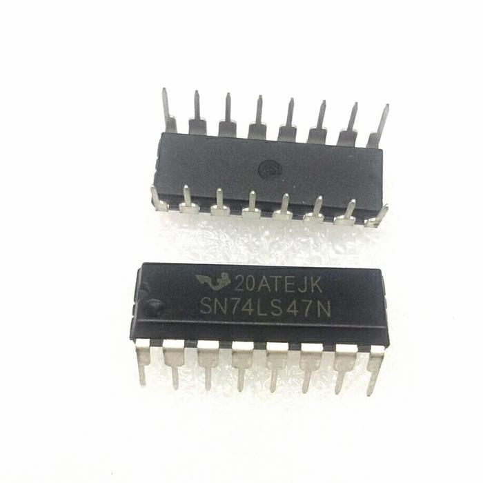 Jual IC 74LS47 SN74LS47N TTL Dip 16pin BCD To 7 Segment Decoder - Kota ...