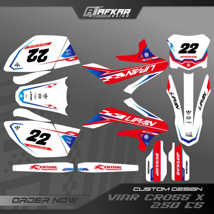 Jual STICKER DECAL VIAR CROSS X 250 ES DESIGN CUSTOM BISA REQUEST - Kab ...