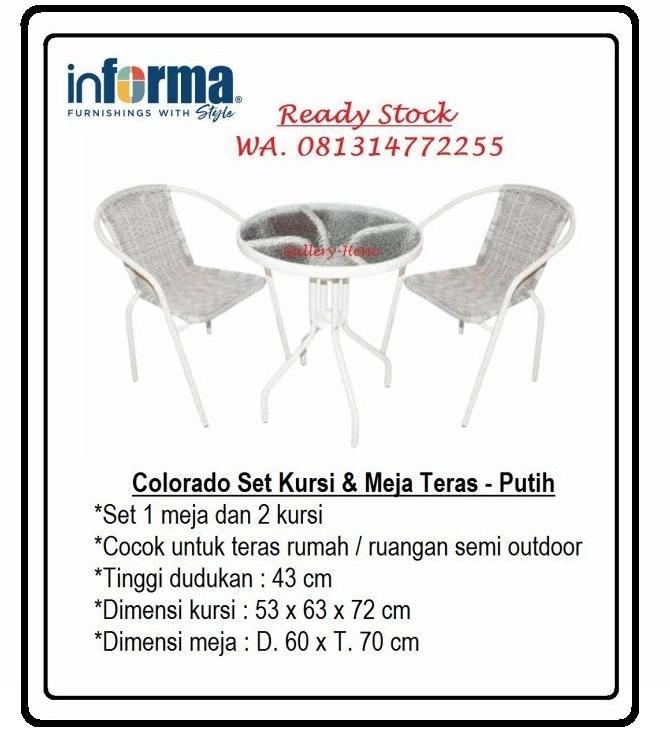 Jual Informa - Colorado Set Meja Kaca & Kursi Teras Rotan Sintesis ...
