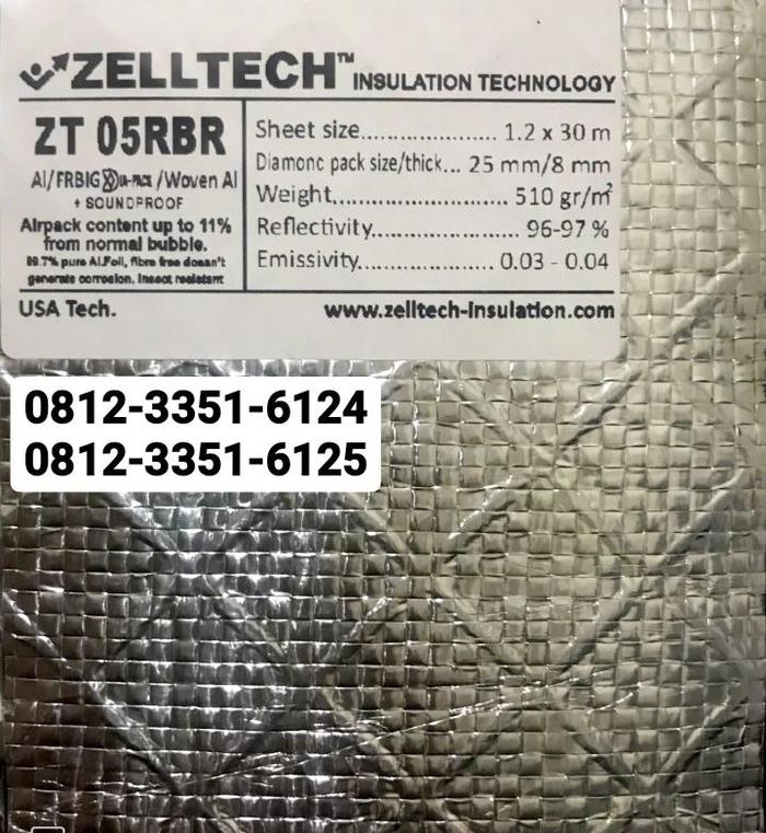 Jual ZELLTECH ZT-05RBR Insulation / 8mm / alumunium foil - Kab ...