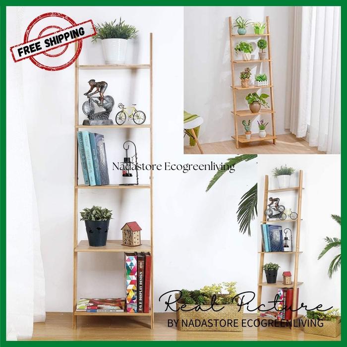 Jual Rak Tangga Rak Buku 5 Tingkat / Rak Display Sudut / Tangga Stand ...