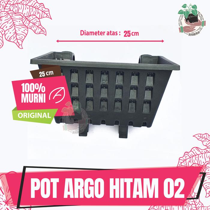Jual Pot Bunga Tempel Argo Hitam 02 Pot Tanaman Dinding Vertical Garden ...