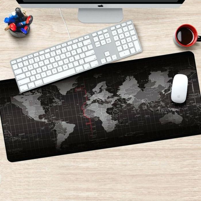 Jual Mousepad Besar Lebar Gaming Mouse Pad Rubber MAP Peta Dunia uk 80 ...