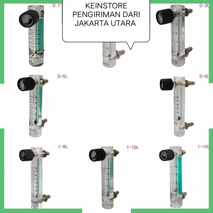 Jual Oxygen Flow Meter Flowmeter with Control Valve for Oxygen Air Gas ...