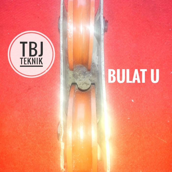 Jual roda besi medan besi cor dobel/ganda 10 cm - bulat U, bearing baru ...