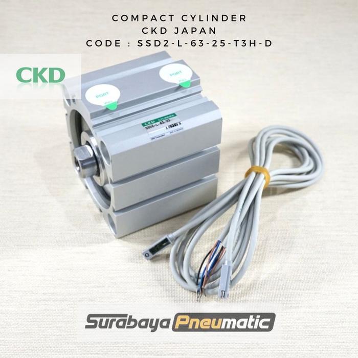 Jual CKD Japan - Compact Cylinder - SSD2-L-63-25-T3H-D - Cylinder ...