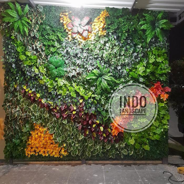 Jual Desain Taman Vertical Garden Berbagai Variasi Tanaman Artificial ...