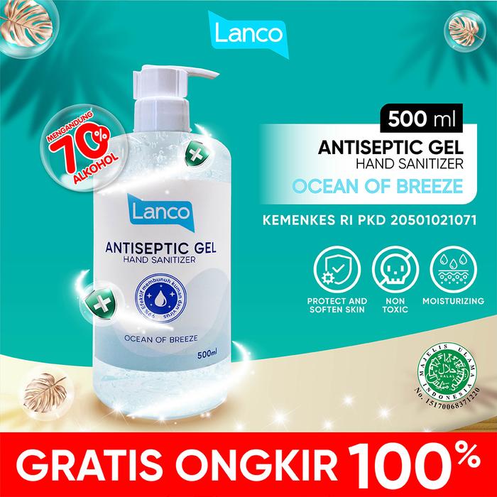 Promo Lanco Hand Sanitizer Gel 500 ml Berizin Edar Kemenkes RI - Ocean ...