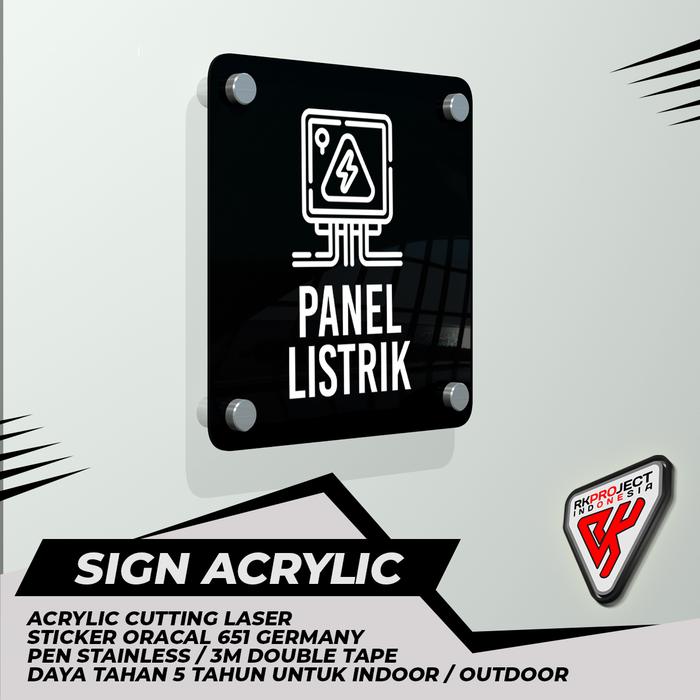 Jual SIGN BOARD AKRILIK ACRYLIC RUANG PANEL LISTRIK - DOUBLE TAPE - Kab ...
