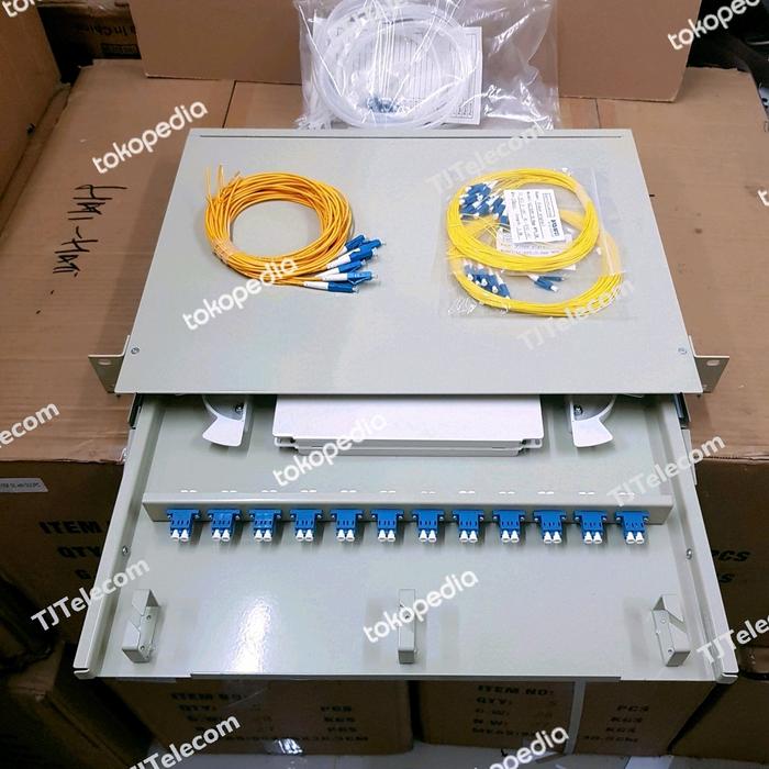 Jual otb rack 24 core LC singlemode / otb 24 LC model PAZ lengkap ...