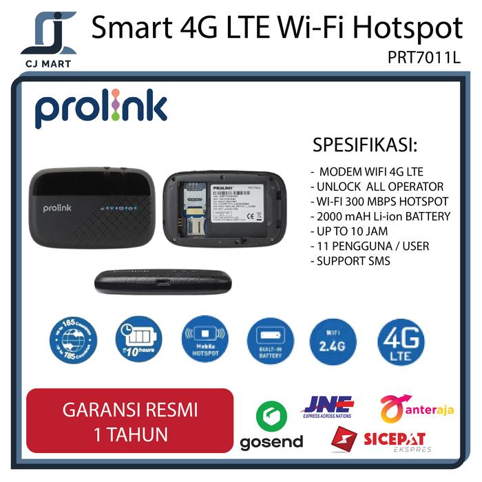 Jual Modem Prolink 4g Prt7011l / 4g Lte Wi-fi / Mifi 4g / Hotspot Di ...