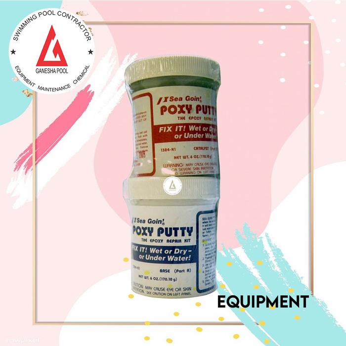 Jual Lem Keramik Dalam Air POXY PUTTY 170gr Lem Kolam Renang Tanpa ...