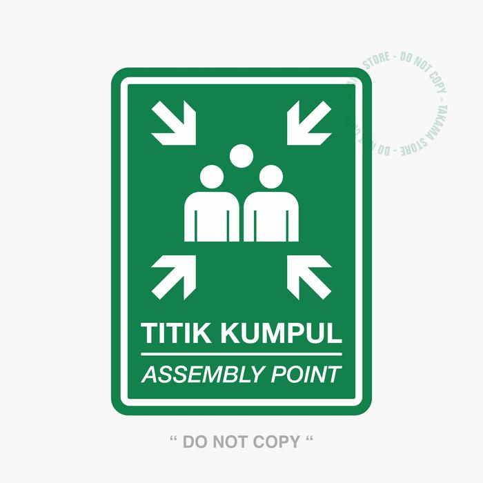 Jual RAMBU SIGN K3 TITIK KUMPUL 30 x 40 cm PLAT ALUMUNIUM - Kota ...