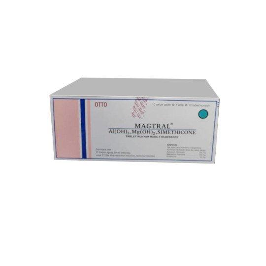 Jual MAGTRAL Obat Maag Rasa STRAWBERRY & MINT PER STRIP ISI 10 TABLET ...