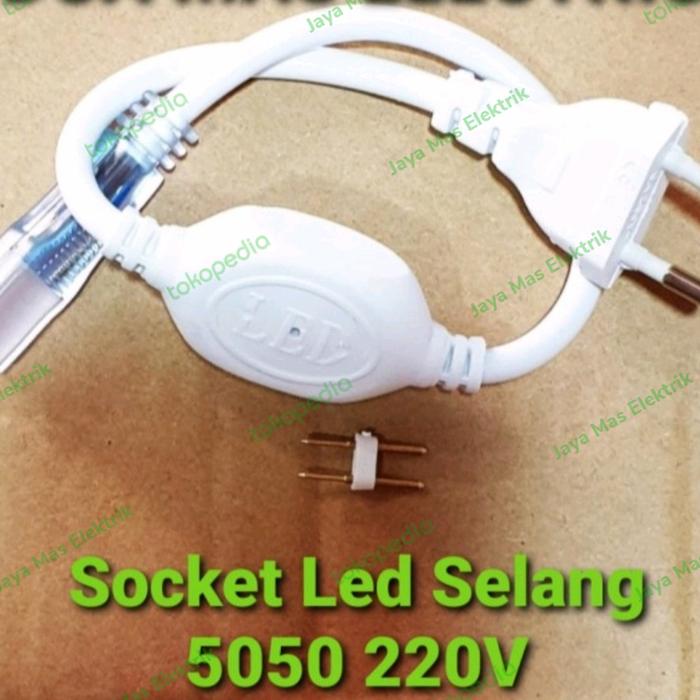 Jual Soket colokan lampu selang led 5050 socket connector led strip ...