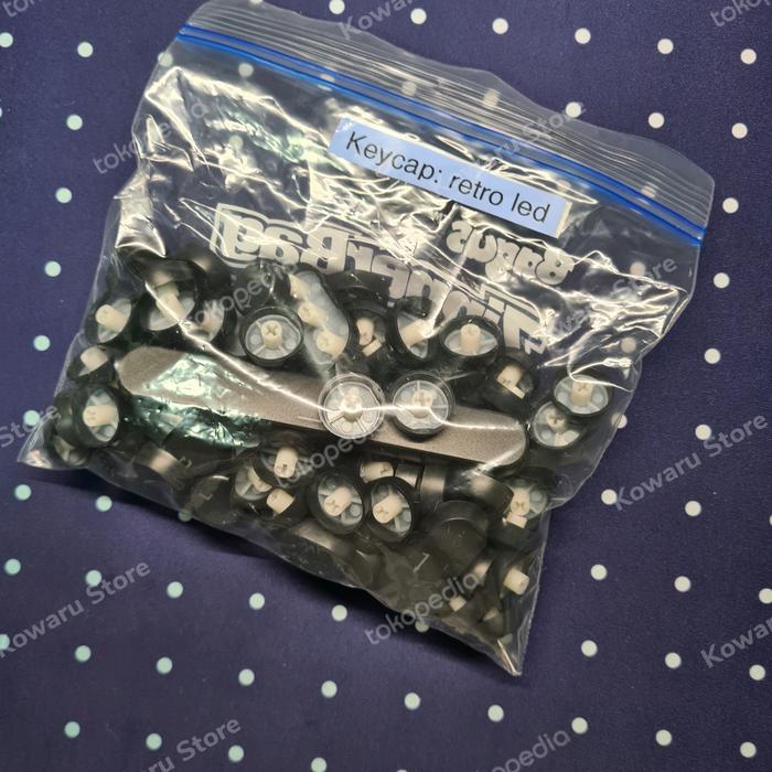 Jual Retro Black Keycaps Matte Round Circle Mechanical Keyboard PBT RGB ...