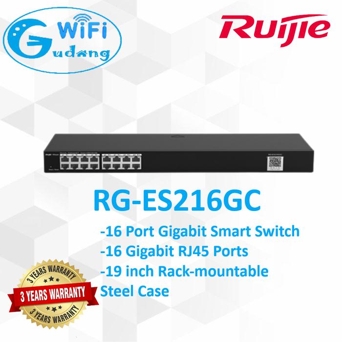 Jual Ruijie Reyee 16 Port Gigabit Cloud Managed Switch RG-ES216GC ...