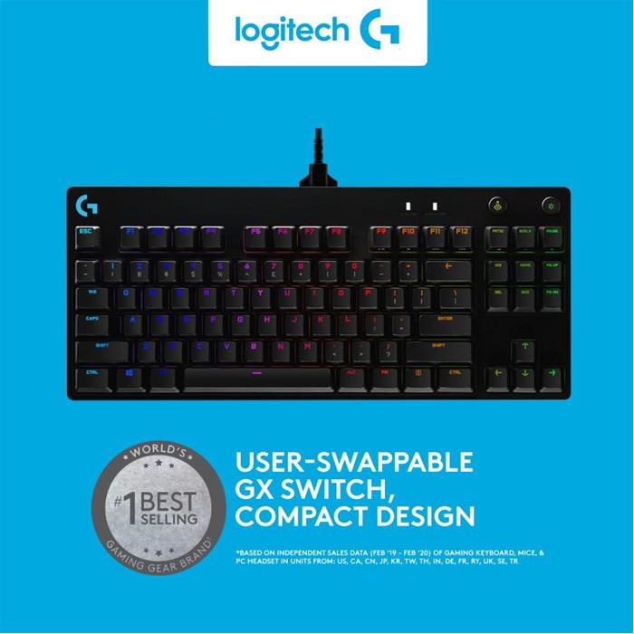 Jual LOGITECH PRO X KEYBOARD TKL GAMING LIGHTSYNC RGB MECHANICAL - Kota ...