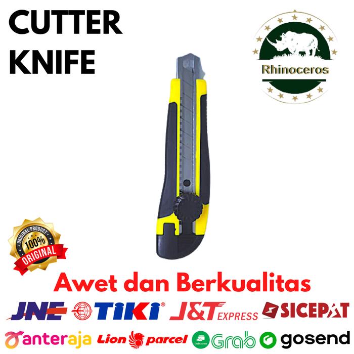 Jual Cutter Knife Pisau Cutter Besar Pisau Pemotong Kertas Gagang Karet ...