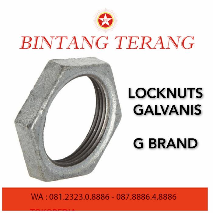Jual Locknuts Galvanis Besi 2" G BRAND Drat BSPT / Lock Nuts / C MOOR ...