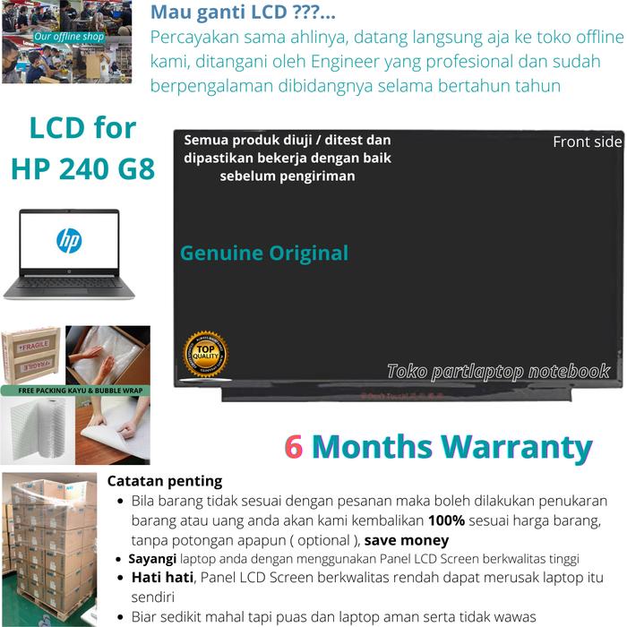 Jual LCD laptop HP 240 G8, LCD HP 240 G8 original new - Jakarta Pusat ...