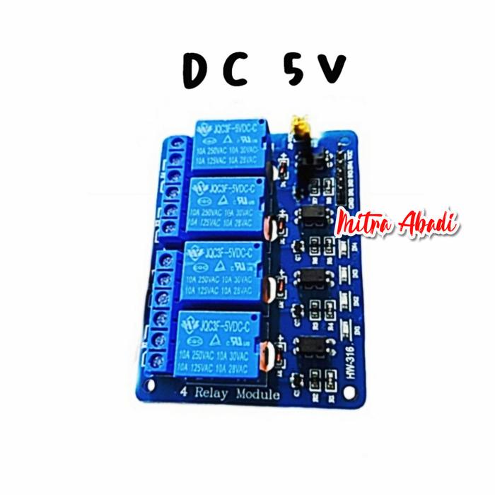 Jual Optocoupler 4 Channel Relay Module DC 5V / DC 12V - DC 5V ...