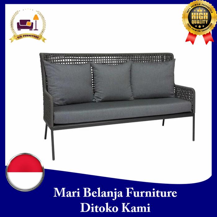 Jual Sofa Minimalis Kursi Sofa Teras Tamu Besi Outdoor Indoor 3 Seater ...