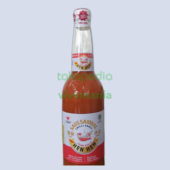 Jual Sambel HenHen Saus Sambal Saos Cabe hen hen pedas 600 mL botol ...