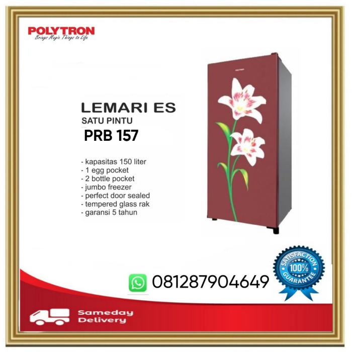Jual KULKAS POLYTRON PRB 157 LEMARI ES 1 PINTU PRB157-GARANSI RESMI ...