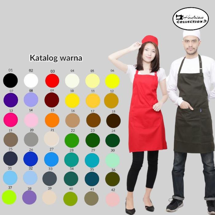 Jual Celemek Apron Custom sablon - minimal order 6 pcs order - CATAT ...