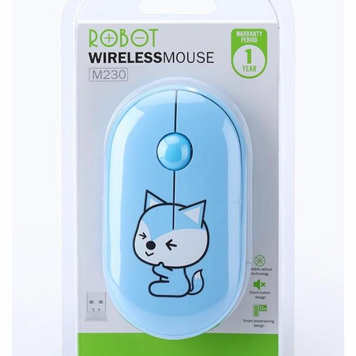 Jual Mouse M230 Robot Wirless Silent Key Cherry Scroll Whell Fox ...