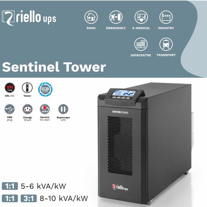 Jual Ups Riello Sentinel Tower 5-10 KVA Runtime 10 menit - Kab ...