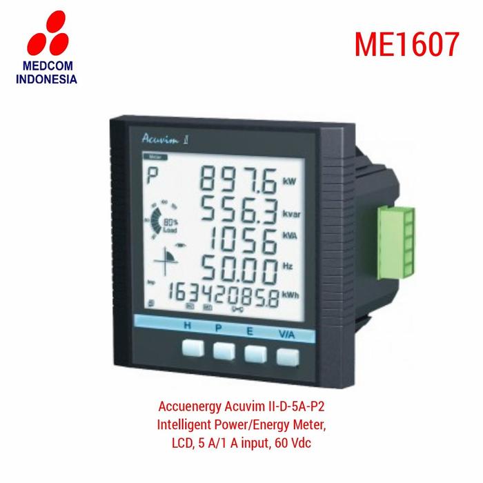 Jual Accuenergy Acuvim II-D-5A-P2 Intelligent Power Energy LCD 5A 60VDC ...