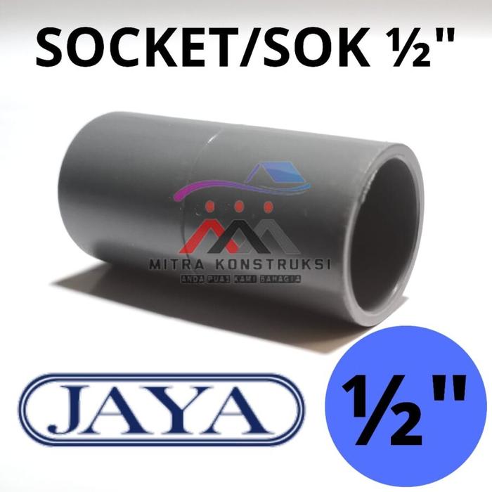 Jual Sok 1/2" JAYA | Fitting PVC| sock 1/2" | sambungan pipa PVC JAYA ...