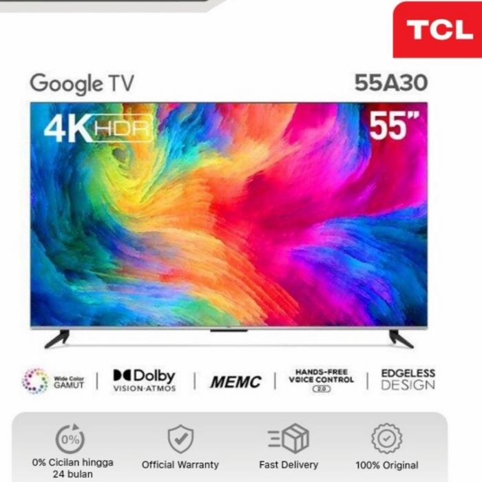 Jual Tcl Android tv 55 Inch 4K Uhd TCL 55A30 Google TV Android 11 Tcl ...