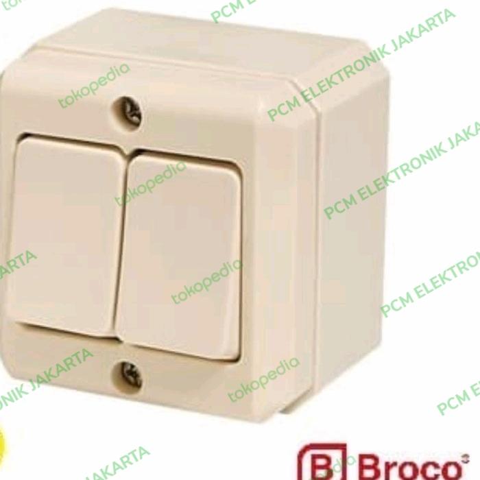 Jual saklar outbow ob broco seri double out bow tempel segi cream 16220 ...