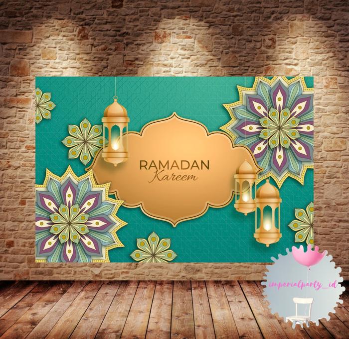 Jual Custom Backdrop Banner Spanduk Ramadhan Kareem Lebaran Eid Mubarak ...
