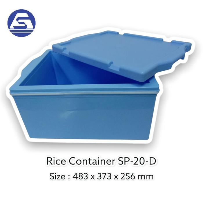 Jual Insulated Rice Container SP-20-D Blue- Rice Bucket Japan - Kota ...