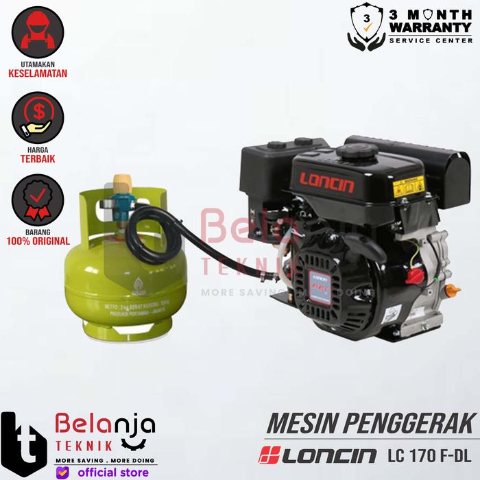 Promo Loncin Mesin Penggerak Gas LPG LC 170 F-DL 7 HP Engine Serbaguna ...
