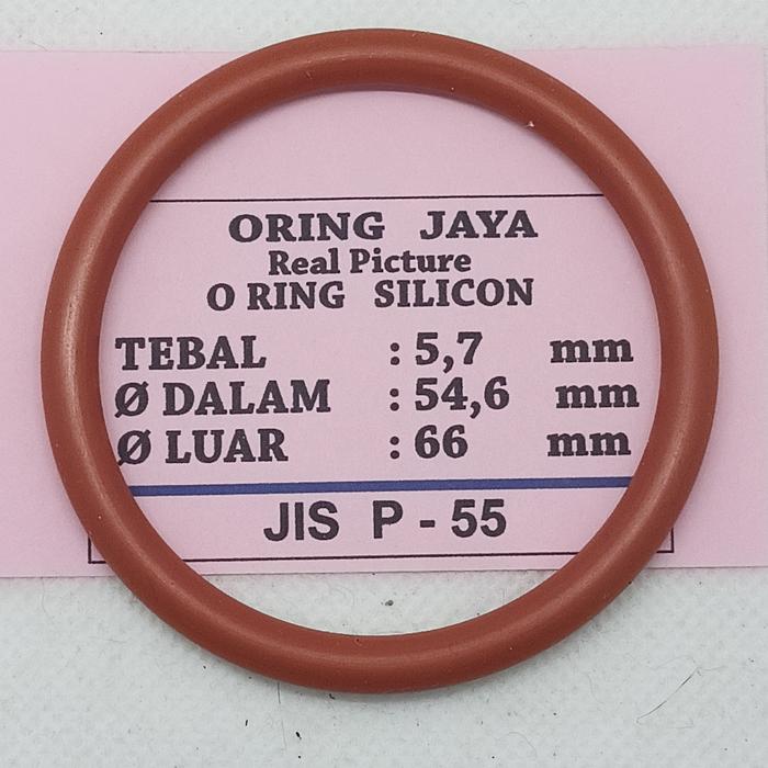 Jual o ring/oring silicon 5,7 x 54,6 x 66 mm JIS P 55 Shore 75 - Kota ...