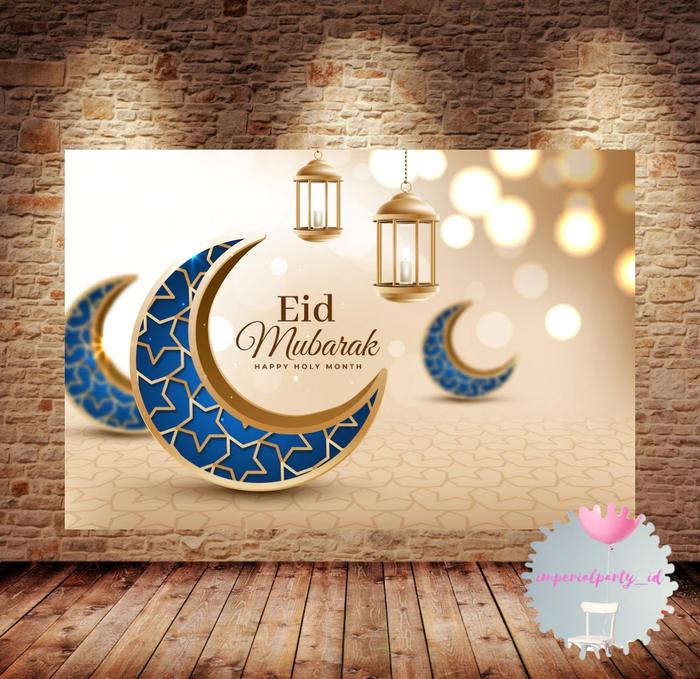 Jual Custom Backdrop Banner Spanduk Eid Mubarak Lebaran Ramadhan Kareem ...