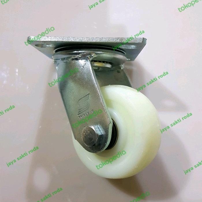 Jual Roda Troley Nilon heavy duty beban 200 kg 4 inch (muter ...