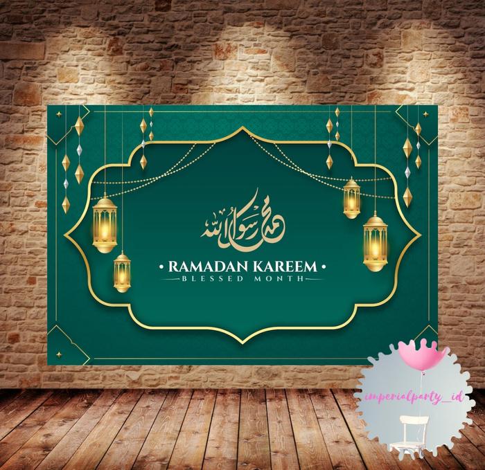 Jual Custom Backdrop Banner Spanduk Ramadhan Kareem Lebaran Eid Mubarak ...