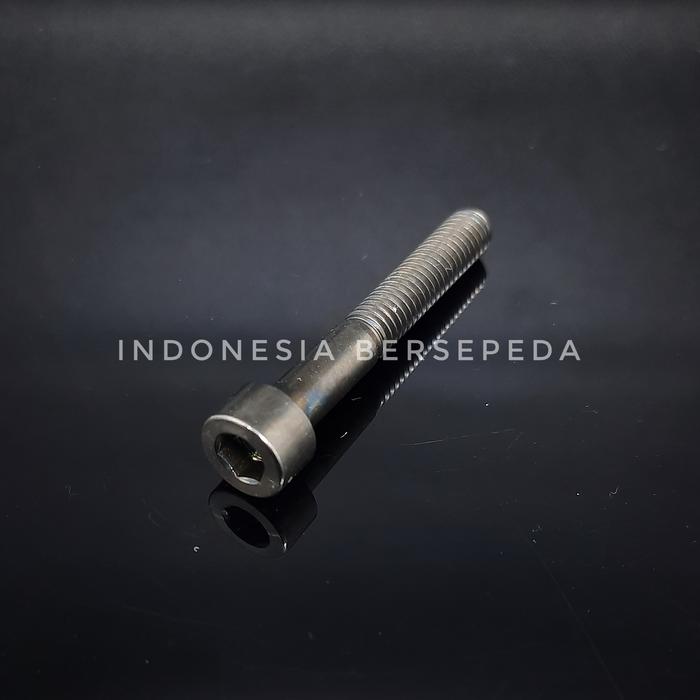 Jual Titanium Bolt M6x40mm Stem Cap Saddle - Baut Titanium - Black ...