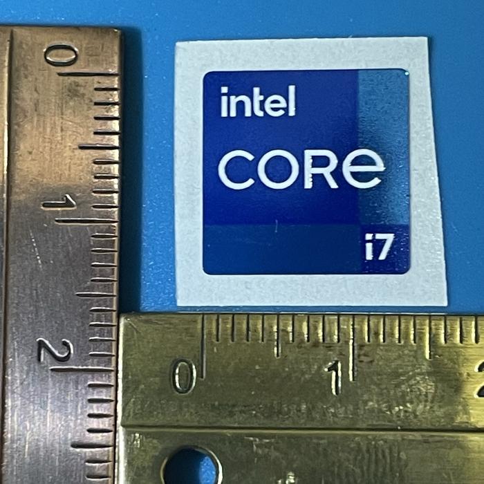 Jual Sticker Stiker logo intel Core i7 11/12th gen ori ukuran kecil ...
