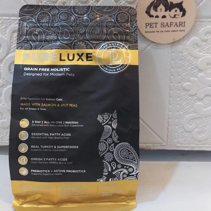 Jual Makanan Kucing All Stage Pureluxe Salmon & Split Peas Indoor Cats ...