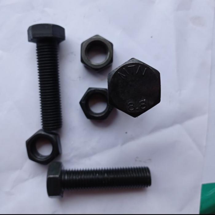 Jual BAUT MUR BAJA M14X100 PANJANG 10CM GRADE 8.8 HTB M14 X 100 KUNCI ...