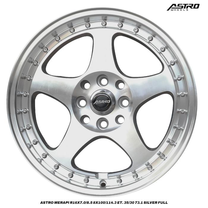 Promo Velg Mobil ASTRO Wheels Merapi 16x7.0/8.0 8x100/114.3 ET 35/30 ...