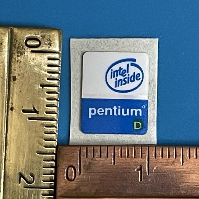 Jual Sticker stiker logo intel Pentium D ori ukuran kecil - Kota ...